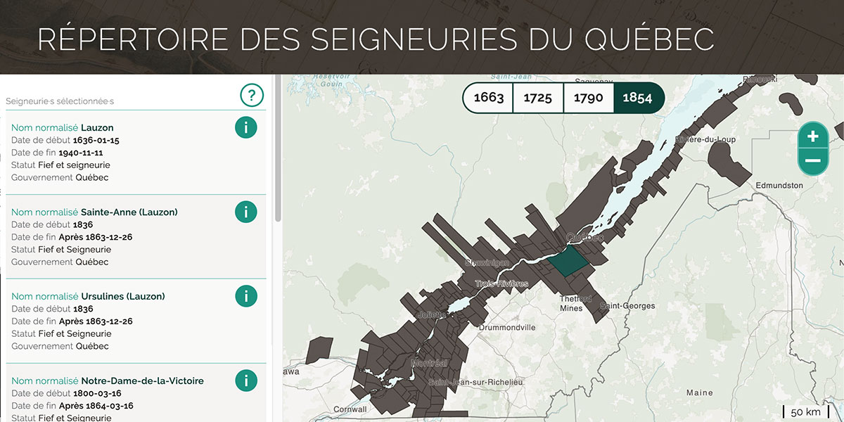 Répertoire des seigneuries du Québec